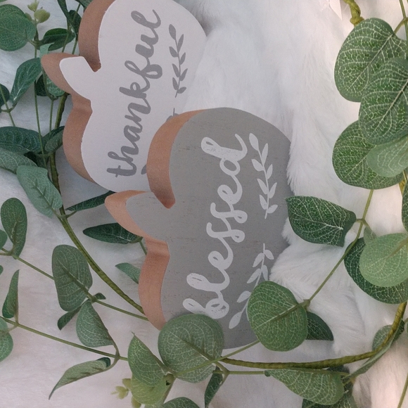 Other | Blessed And Thankful Wood Decor Set | Poshmark